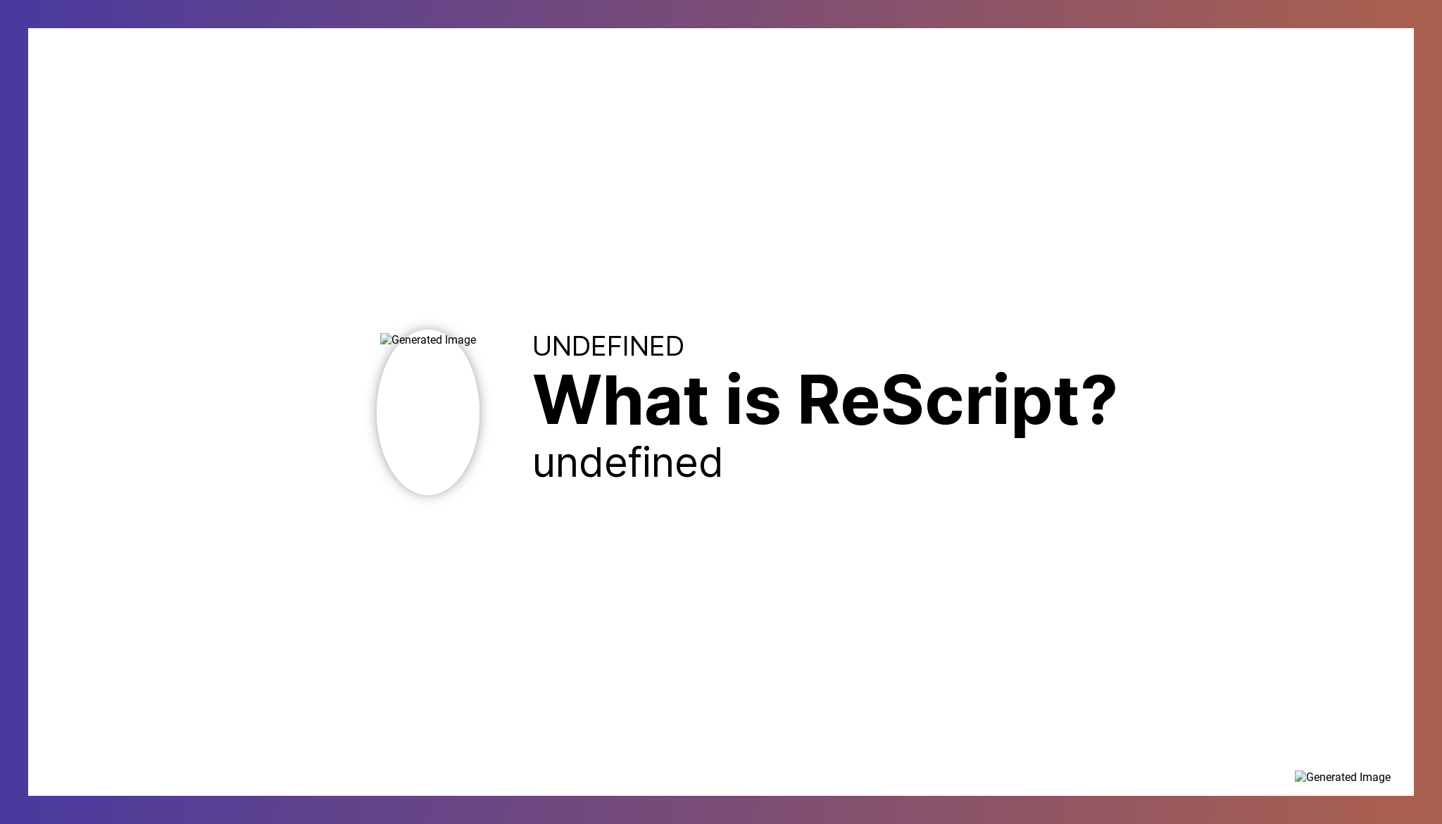 What is ReScript?