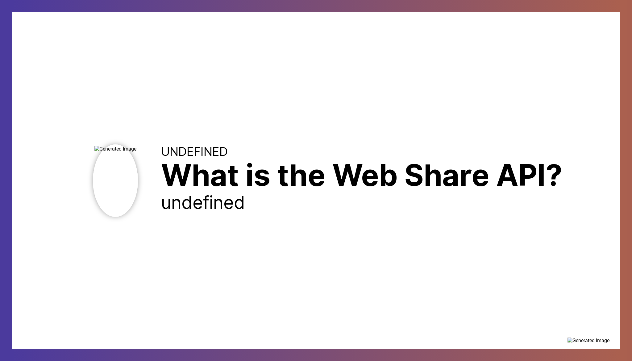 What is the Web Share API?